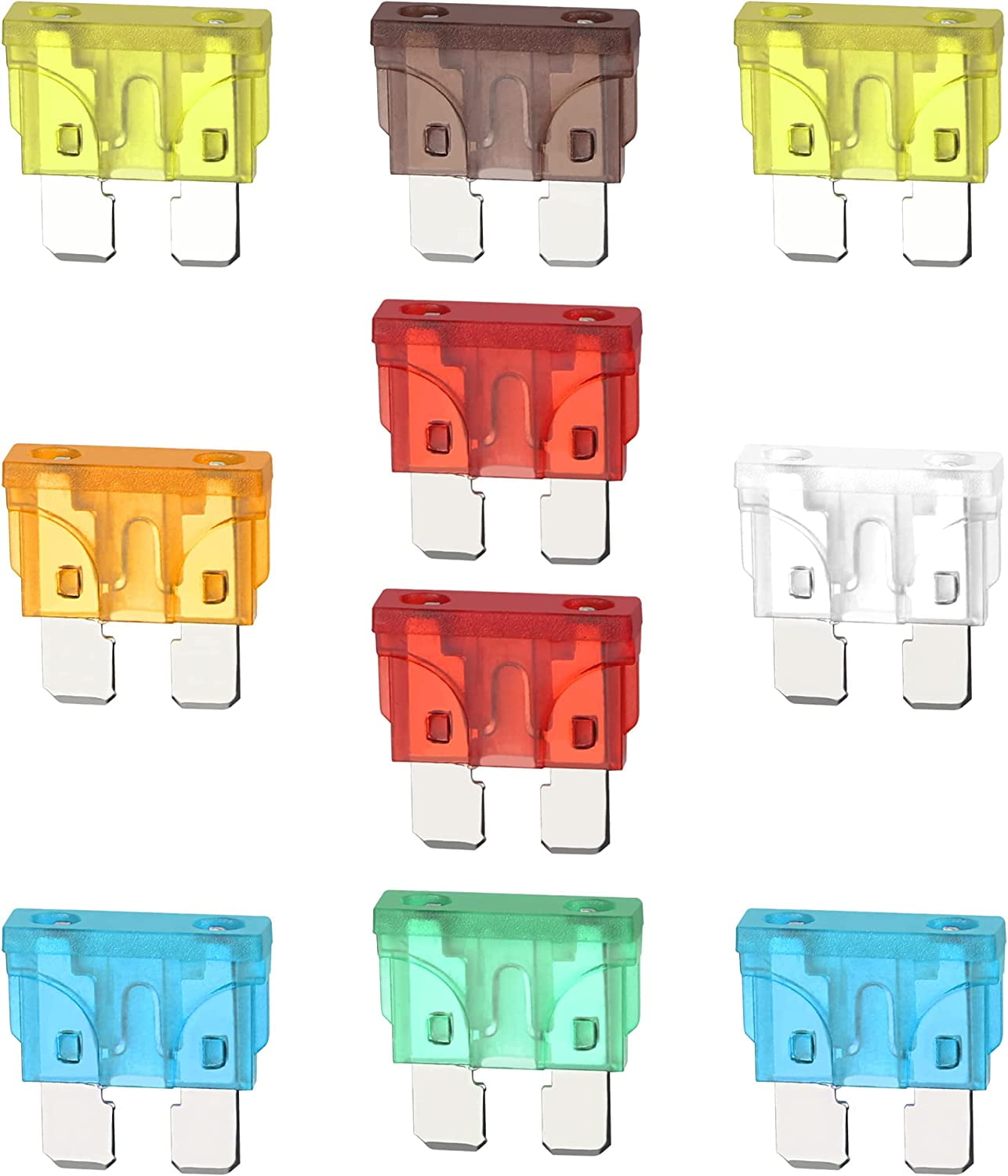 Car Fuses Kit,Fuse Puller,Blade-Type Fuses - Standard Size(5A 7.5A 10A ...