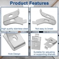 12 Pack Pilaster Shelf Support Clip, Adjustable Stainless Steel ...