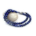 Handcrafted Blue Color Created-Lapis-Lazuli Gemstone Bead Necklace ...