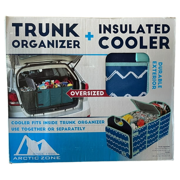 Arctic Zone Collapsible Trunk Organizer with Insulated Cooler, Waves ...