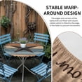 Blue Brown Texas Star Round Fitted Tablecloth with Elastic Edge, Retro ...