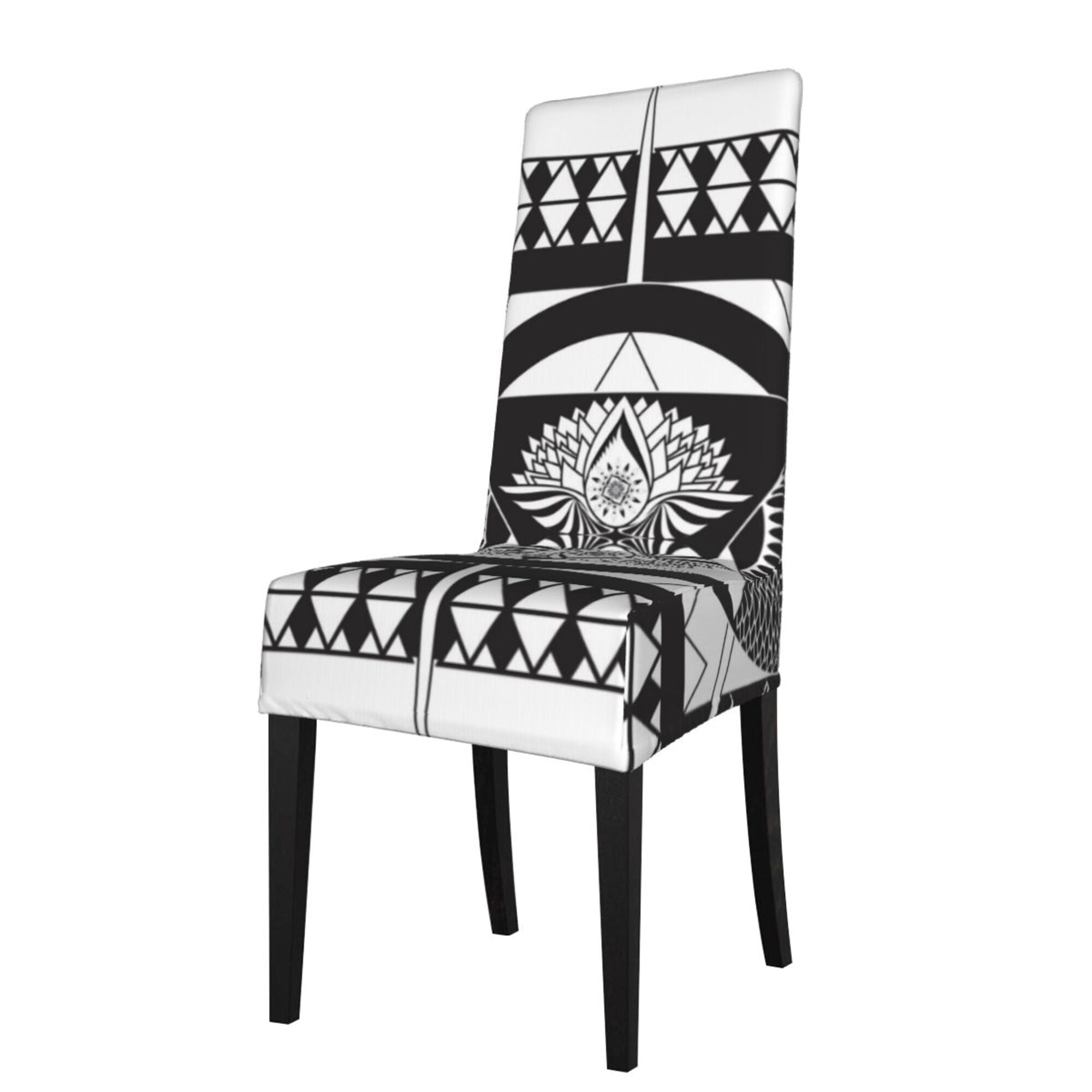 Mandala Flower Gray Dining Chair Slipcovers Chair Protectors Seat ...