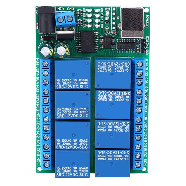 Multi Function USB Controller 8 Channel UART Port Relay PLC Motor ...