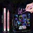 12 Color Luminous Body & Paint Pens - Acrylic Creative Pens, 0.17 Fl Oz ...