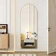 Lumora 59"x 16" Arch Full Length Mirror with Stand, Modern Full Body ...