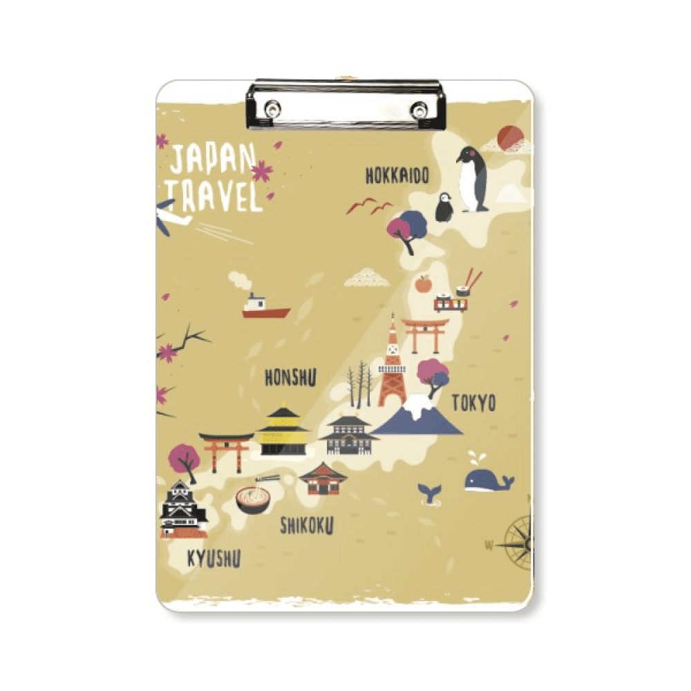 Japoneses locales viajar Mapa Portapapeles Carpeta de escritura Placa ...
