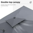 PURPLE LEAF 11FT Cantilever Patio Umbrella Double Top Square with 360 ...