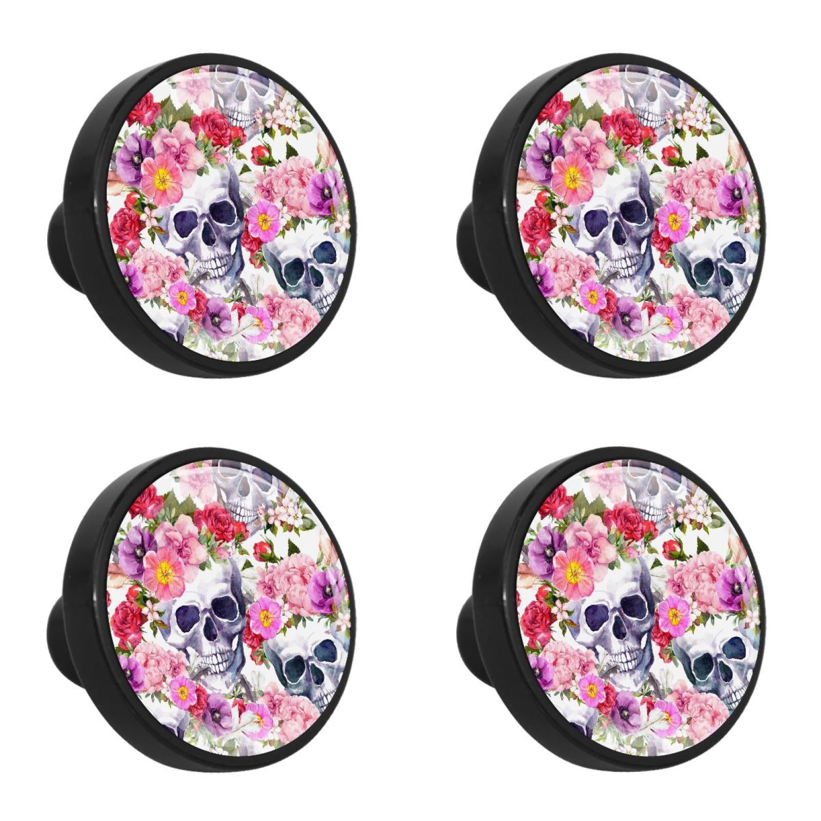 4 Pcs Skull Knobs for Kitchen Cabinet Cupboard Dresser Bookcase Drawer ...