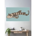 Bamboo Shark Poster Wall Art, Modern Wall Decor, 16x24 UNFRAMED ...