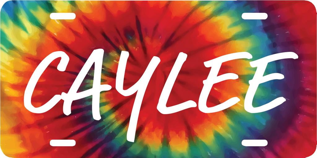 Caylee Name Tie Dye Style License Plate Tag Vanity Novelty Metal | UV ...