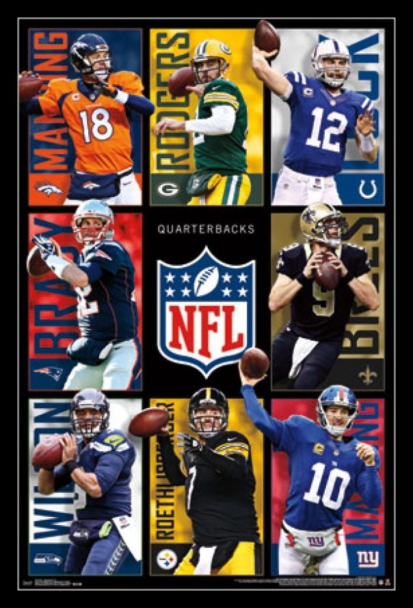 NFL - Quarterbacks 15 Laminated & Framed Poster Print (24 x 36 ...