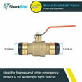 Sharkbite Ball Valve,1-1/4" Tube Size UXLBV35 — Residential Use ...