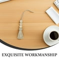 BESTYASH 6Pcs Wooden Beads Tassel Ornaments Yellow Cotton Thread ...