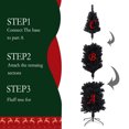7.5FT Black Slim Artificial Christmas Tree with 1000 Tips, Space-Saving ...
