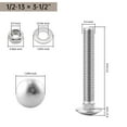 ZHIMEI-(4 Sets) 1/2-13 x 3-1/2" Stainless Steel Carriage Bolts Screws ...