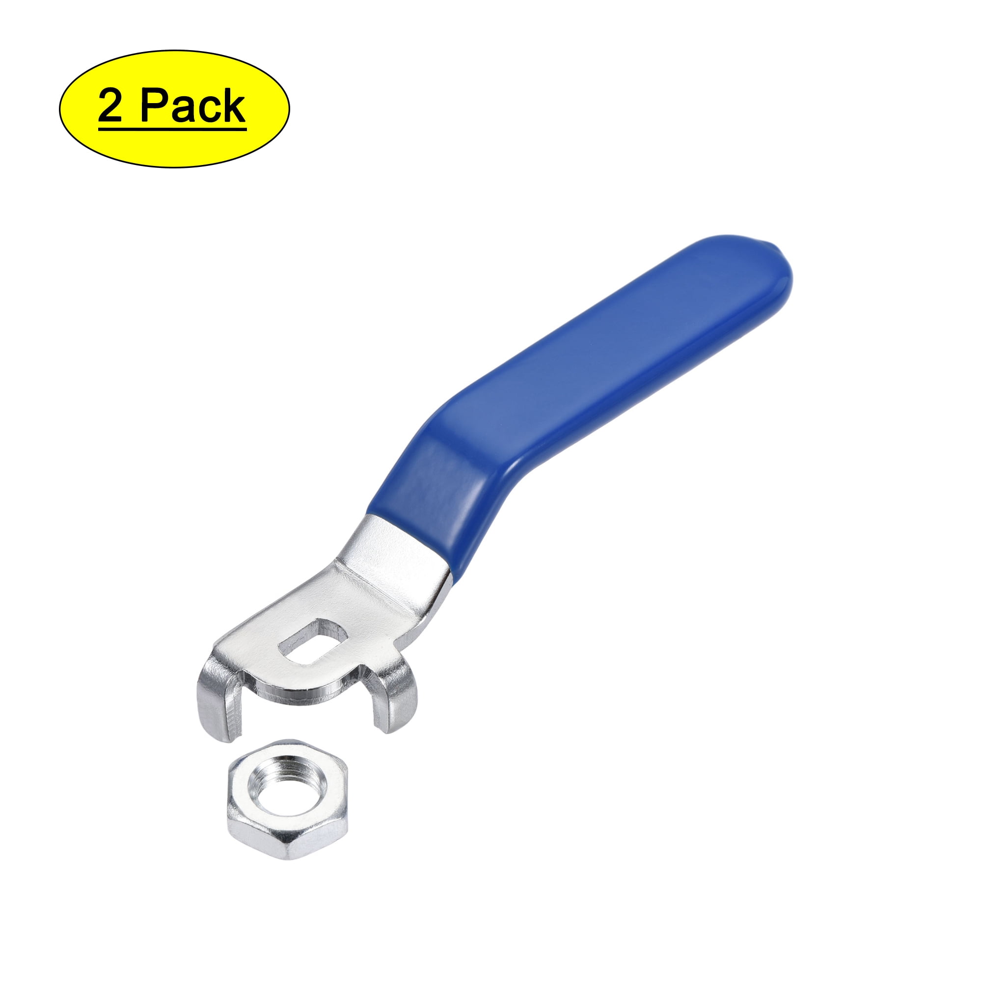 Uxcell Iron Chrome Plated Replacement Quarter Turn Lever Handle for ...