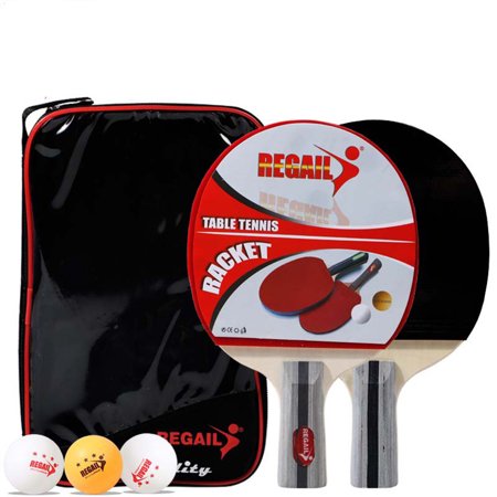 Table Tennis Bat Set Double-sided Anti-adhesive Racket+ball Training ...