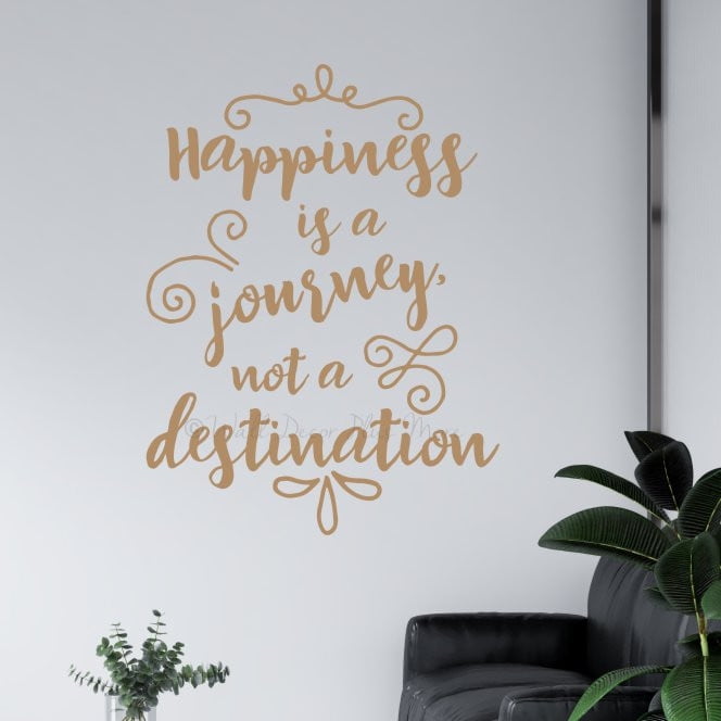 Happiness a Journey Not Destination Inspirational Wall Decal Stickers ...