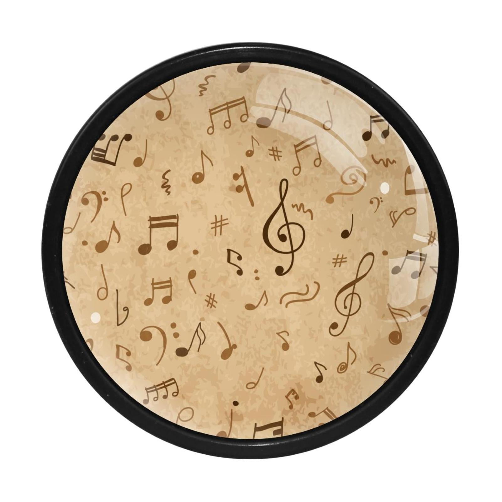 4 Pcs Music Notes Knobs for Kitchen Cabinet Cupboard Dresser Bookcase ...