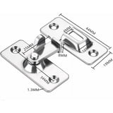90 Degree Door Lock Latch, Stainless Steel Safety Corner Catch for ...