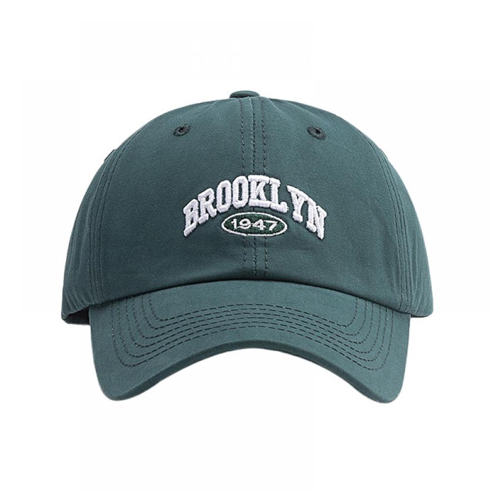 Retro Baseball Hat Letter Embroidery 1947 Street Shooting Couple Hat ...