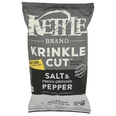 Kettle Brand Cooked Sea Salt Kettle Potato Chips, Gluten-Free, Non-GMO ...