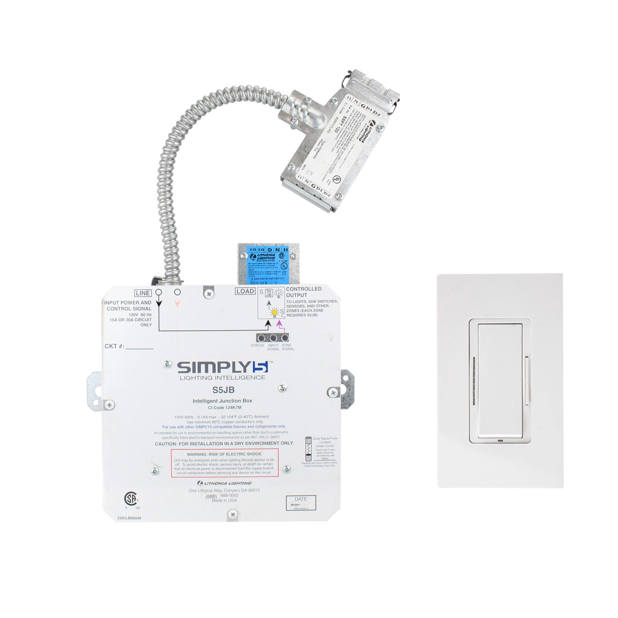 Lithonia Lighting S5Jb-120 Simply 5 Intelligent Lighting Junction Box ...