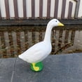 Desk Goose Statue, White Goose Figurine, Resin Animal Figurine ...