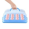 TORJAN Cupcake Carrier and Cake Keeper with Lid, Rectangle Storage for ...
