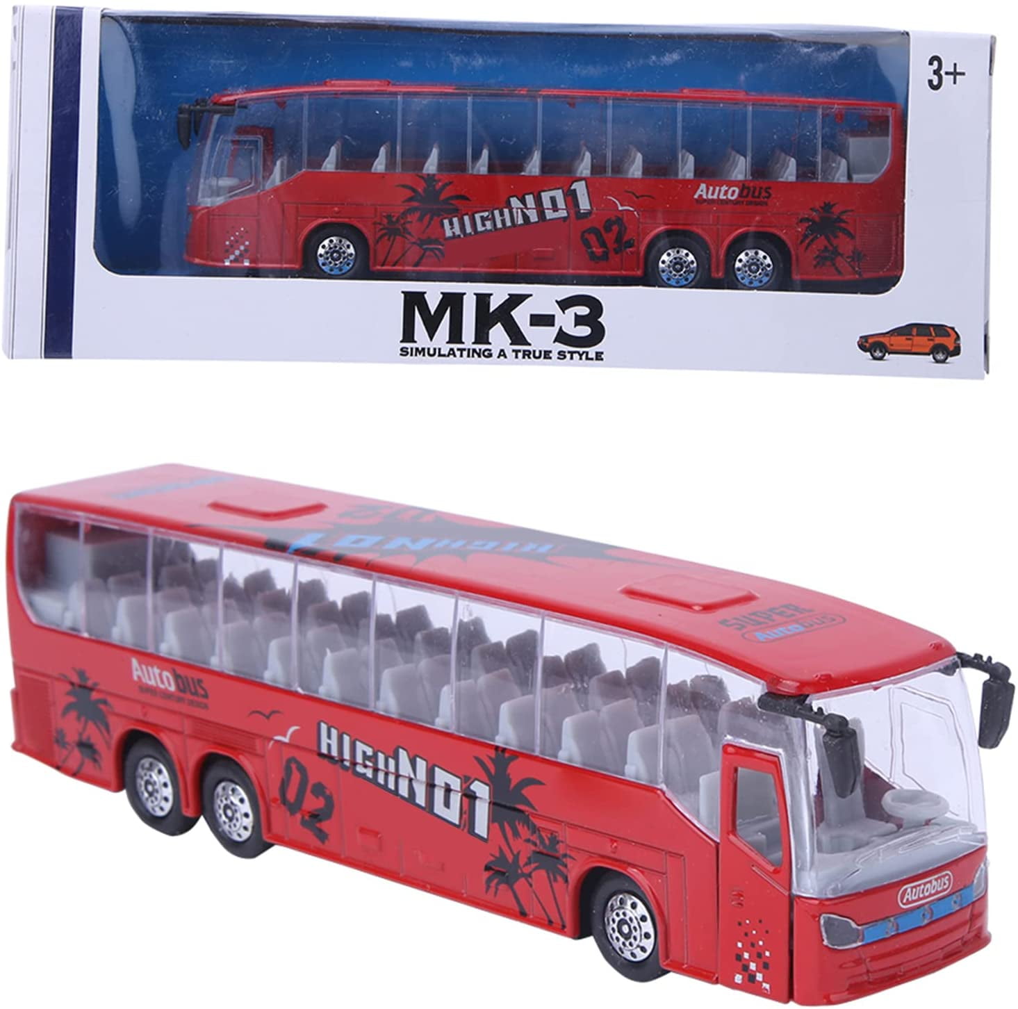 Bus Model Toy, 1:50 Simulation Transit Bus Model Toy Alloy PullMEEYreg ...