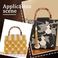 Bamboo Stick D Shaped Bag Handles Bag Making Supplies Tan 110x155x14mm ...