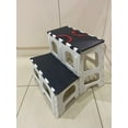 Freshnewlooks Two Step Folding Step Stool Supports 330lbs Sturdy Black ...
