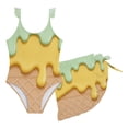 Bainana Toddler Girls Two Pieces Swimwear Ice Cream Print Sleeveless ...