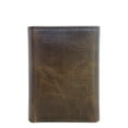 George Genuine American Bison Leather Trifold Wallet for Men River Tan ...