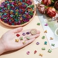 130g Opaque Acrylic Beads Letter Mixed Color 12.5x4.5-12x5mm Hole ...