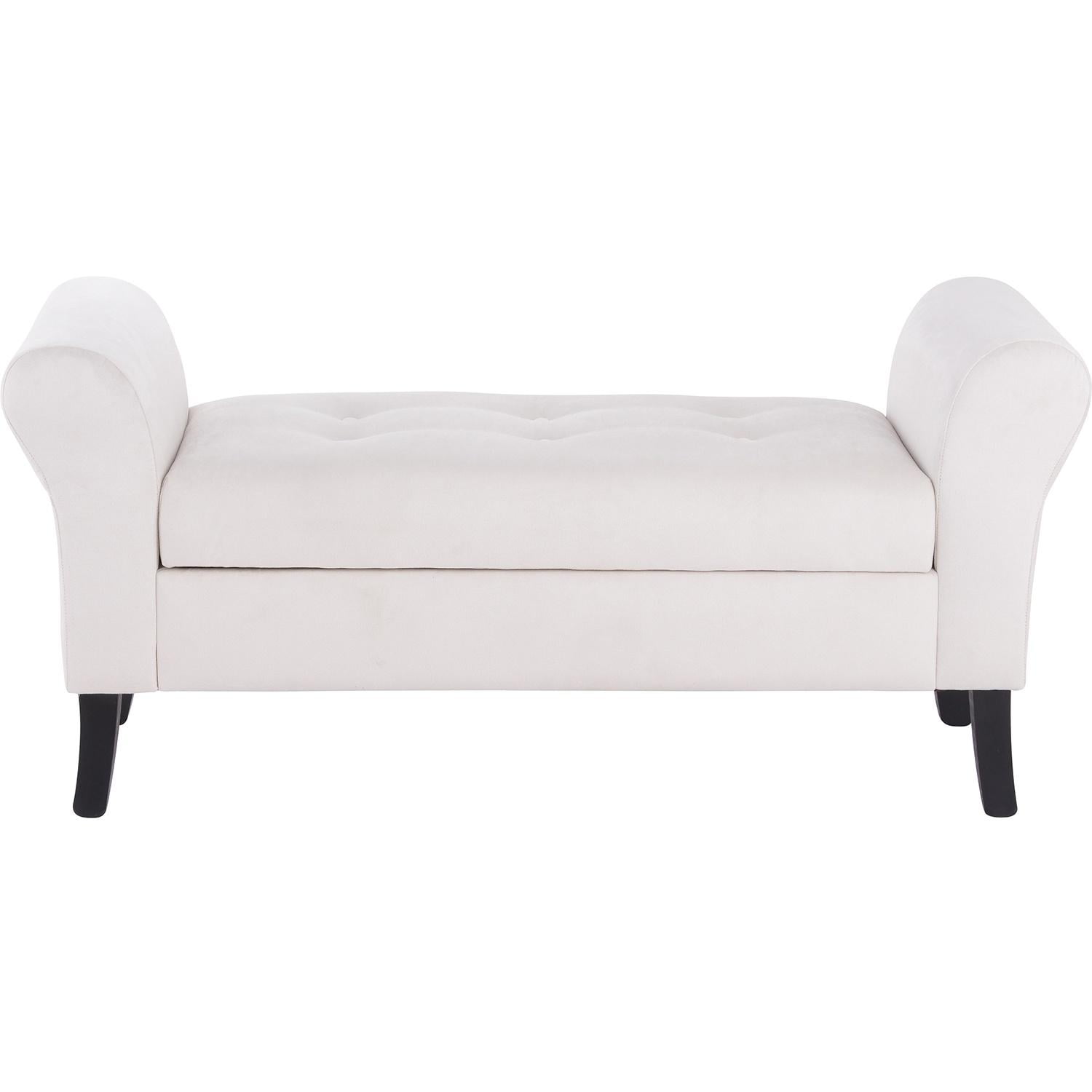 Banqueta Baul Lua 2C Felpa 20 Crudo | Knasta Chile