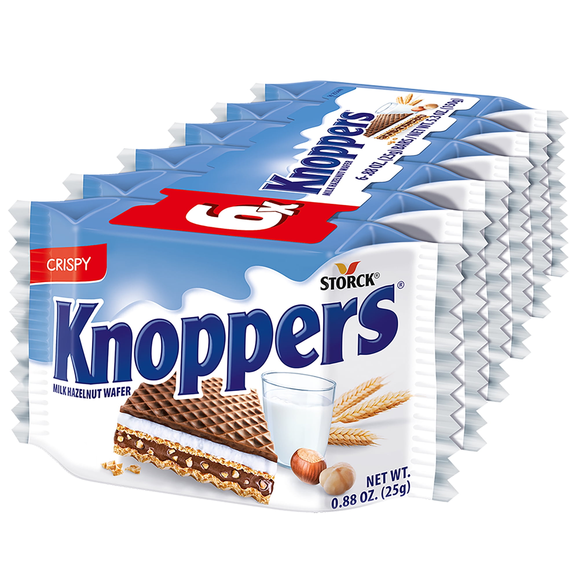 Knoppers Milk Hazelnut Candy Bar, Share Size 6 Piece Count Pack, 5.03 oz - Walmart.com