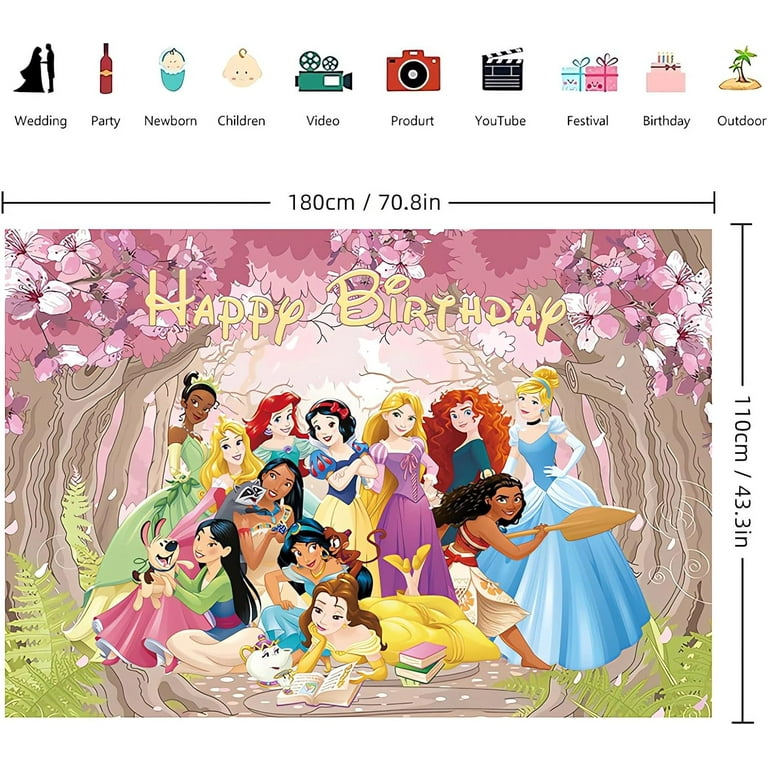 Happy Birthday Banner Disney Princess