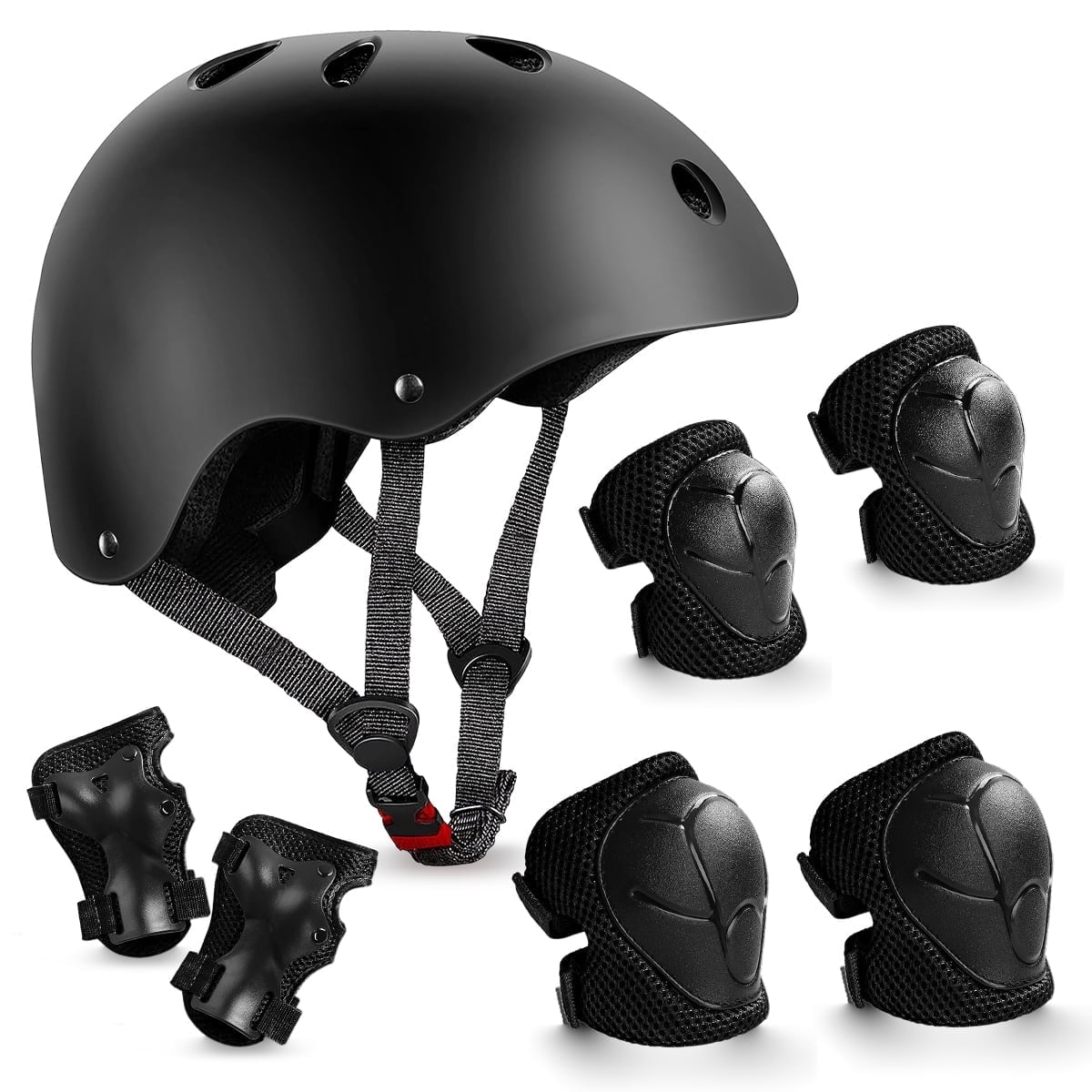 Click here for Grm Kids Bike Helmet & Protective Gear Set - Black... prices