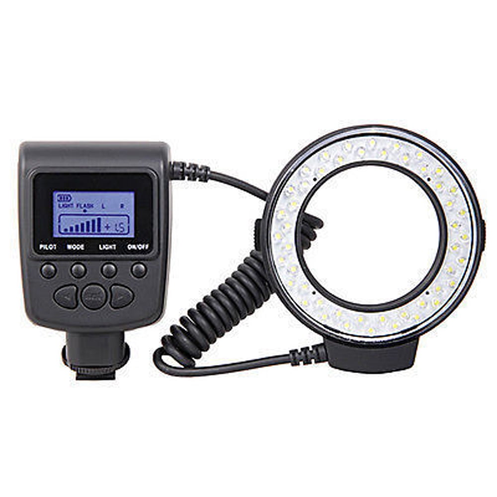 Graflsoa Advanced Led Ring Flash For Dslr Cameras  Macro Photography Light With 7 Brightness Levels  8 Adapter Rings  4 Diffusers  No Battery/Plug Inc