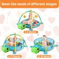 3-in-1 Tummy Time Baby Play Mat Set with Hanging Toys, Ocean Balls ...