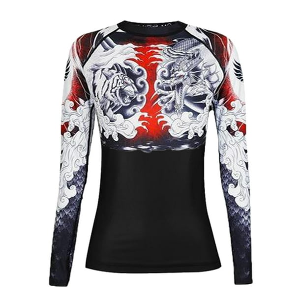Raven Fightwear - Raven Fightwear Women's Dragon and Tiger Rash Guard ...
