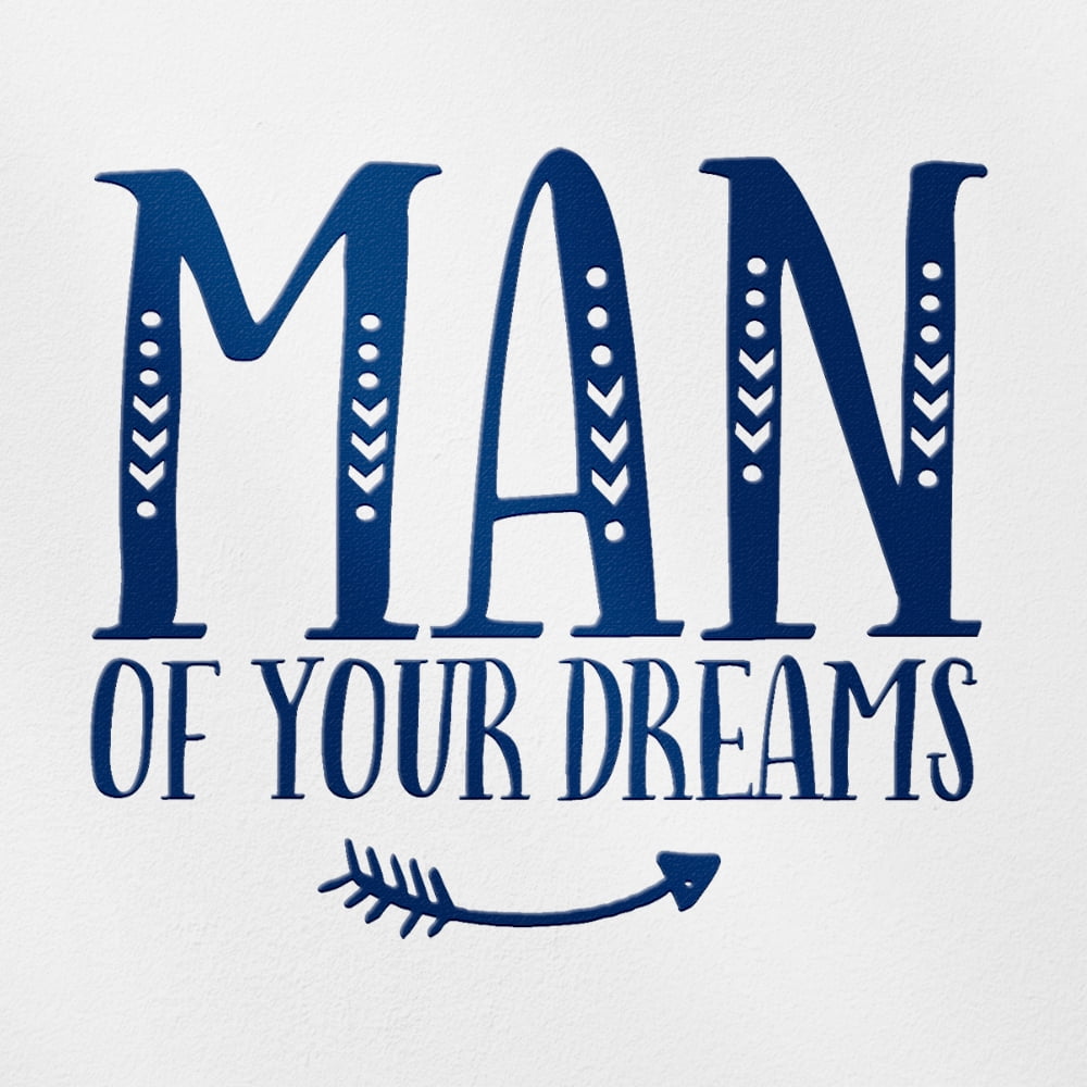 Transparent Decal Stickers Of Man Of Your Dreams (Navy Blue) Premium ...