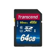 Transcend 64GB SDXC Class 10 UHS-1 Flash Memory Card Up to 60MB/s (TS64GSDU1PE) - Walmart.com