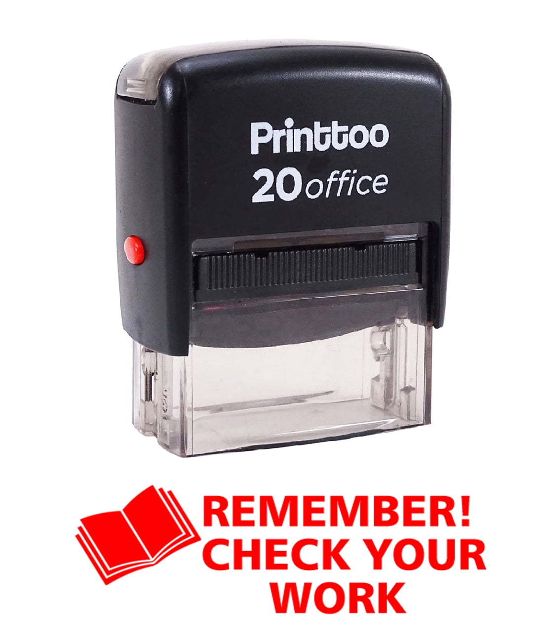 Printtoo REMEMBER CHECK YOUR WORK Self Inking Rubber Stamp Office ...