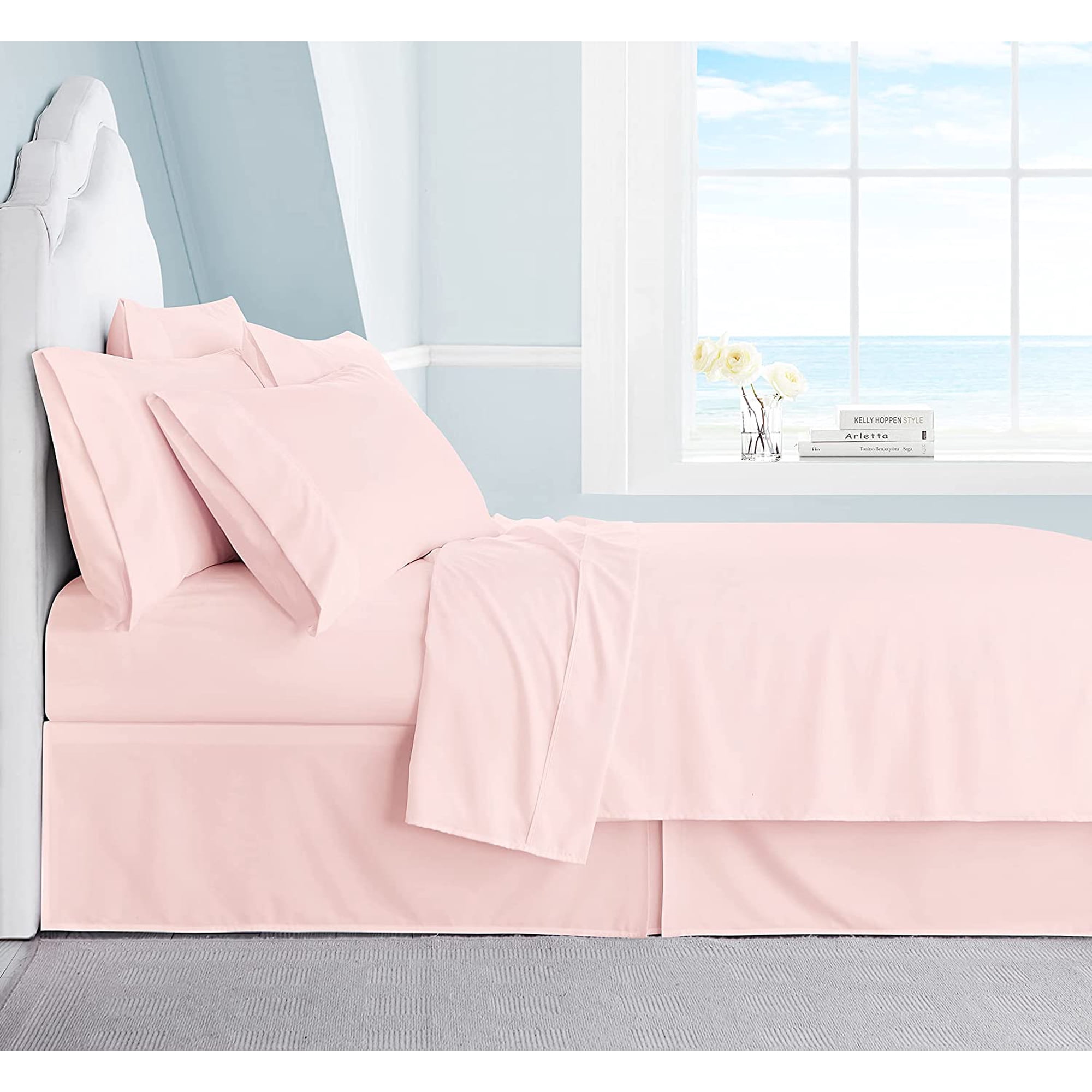 Click here for Swift Home Luxury 4-Piece Sheet Set  Twinxl  Blush... prices