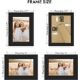 3.5x5 Picture Frame, Made of Real Glass and Wooden Frame, Horizontal ...
