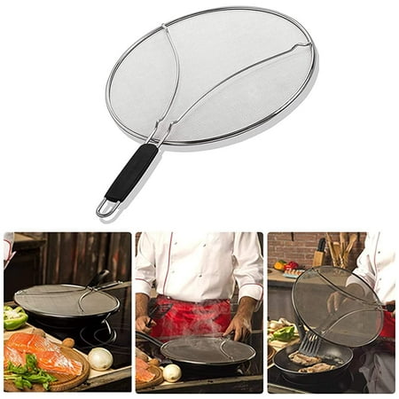 Bail Grease Splatter Shield for Frying Pan,Kitchen Lids/Splatter Proof ...