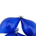 4ct Royal Blue Solid Shatterproof Christmas Teardrop Finial Ornaments 5 ...
