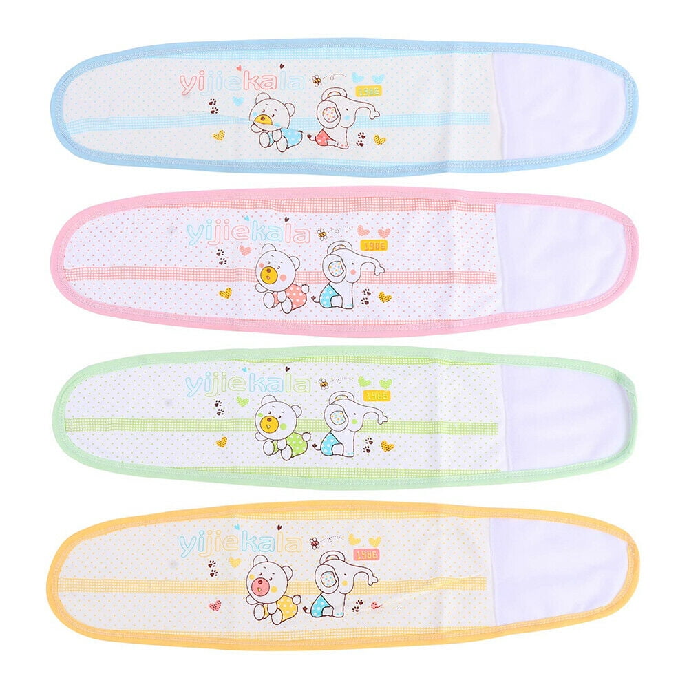 US 4Pc Baby Infant Umbilical Cord Belly Band Cartoon Cotton Soft Belly ...